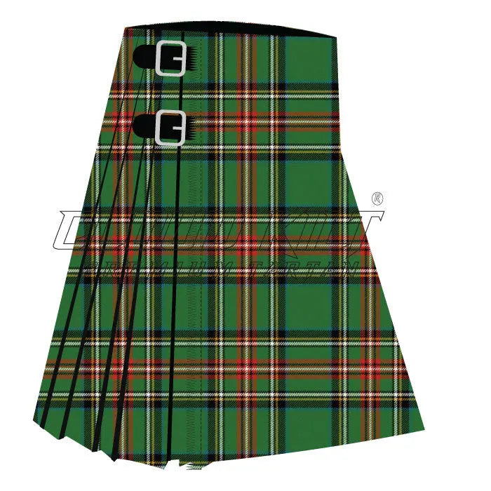 King George VI Green Stewart Ancient Premium Tartan Kilt - CLOUD KILT